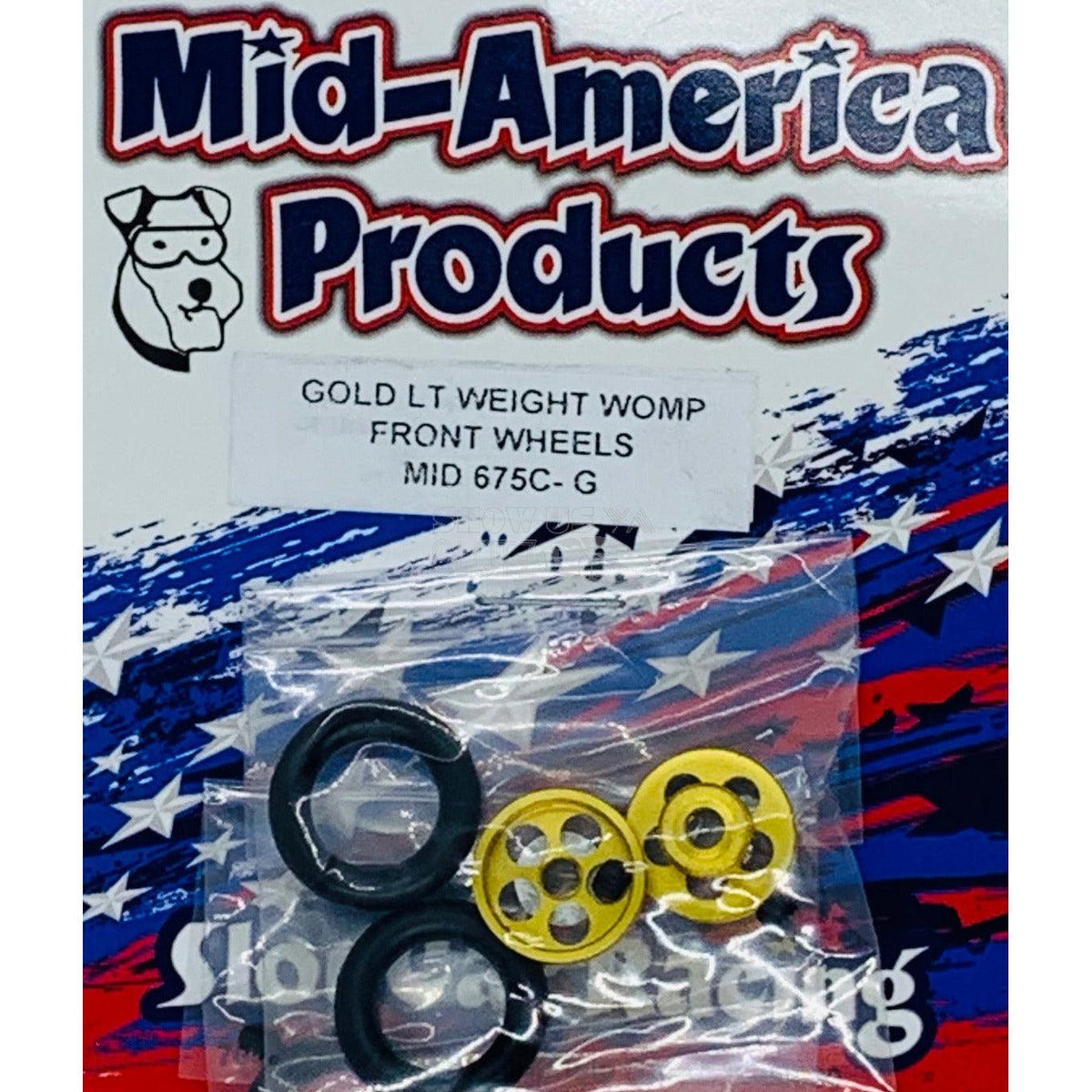 Mid America Light Weight Womp Front Wheels Gold MID675CG – Show Us Ya Slotz